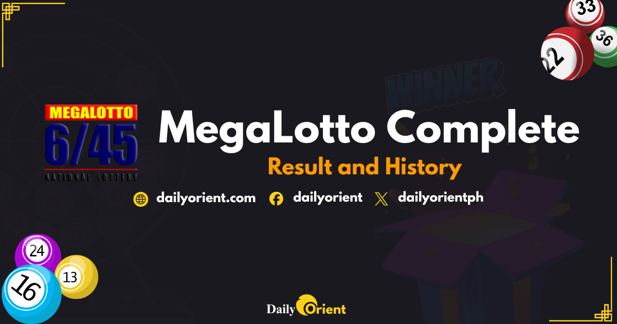 Mega Lotto 6/45 Results History